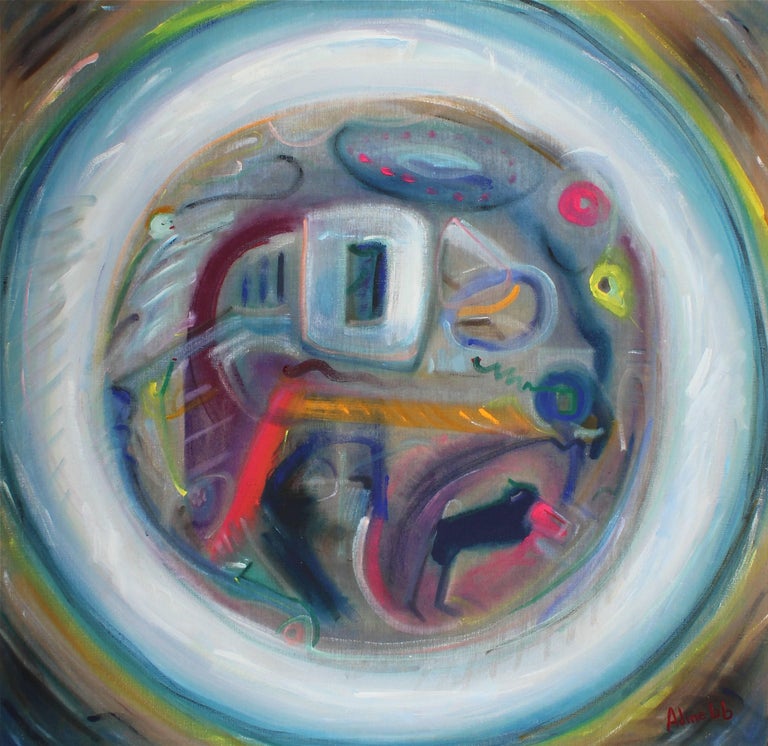 Adine Stix - "Dialectic" Large Abstract Expressionist Oil, 1966 For ...