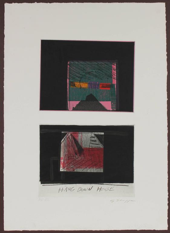 Gary Lee Shaffer - "Hang Down House" Mixed Media Print, 1989 at 1stDibs