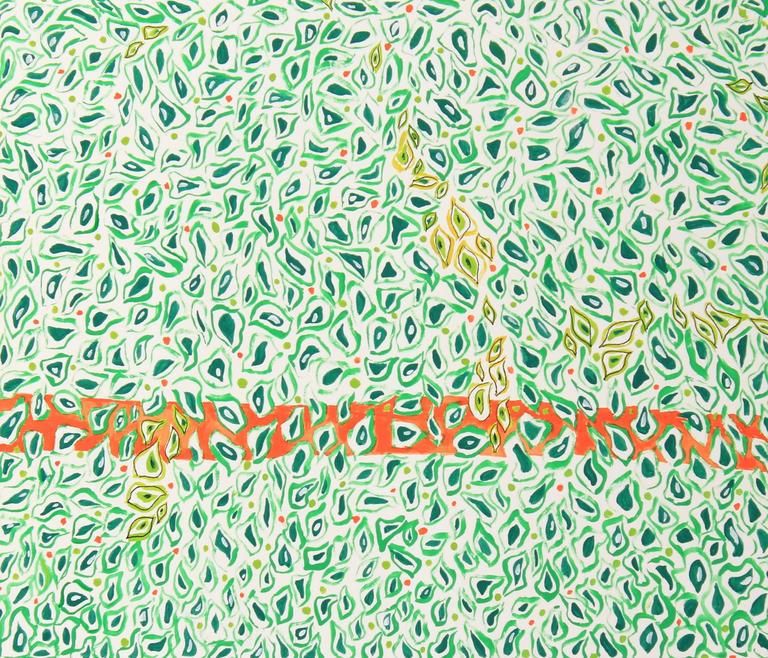 Gwen Stone - "Safari II" Abstracted Leaves in Acrylic, 2001 at 1stDibs