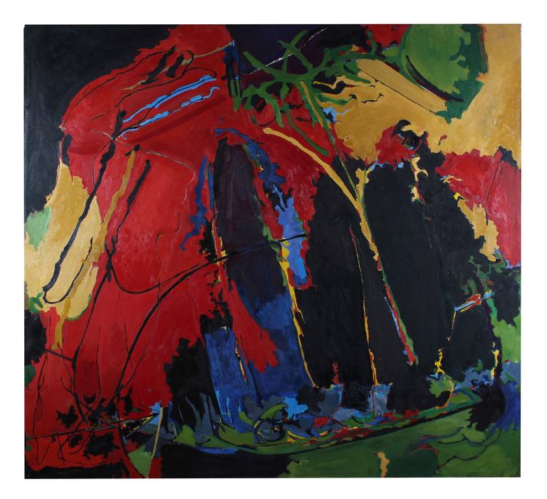 Jack Freeman - Large San Francisco Abstract Expressionist Oil on Canvas ...