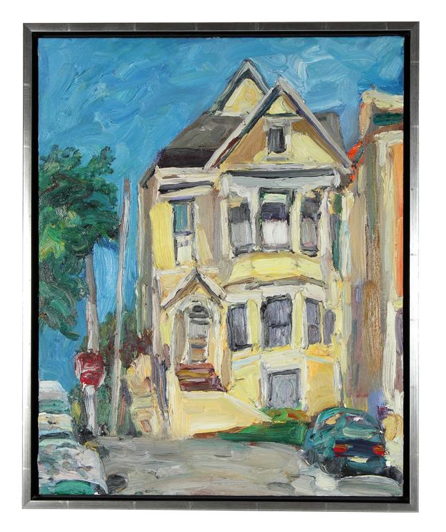 Jack Freeman - San Francisco Victorian Home, 20th Century Oil on Canvas ...