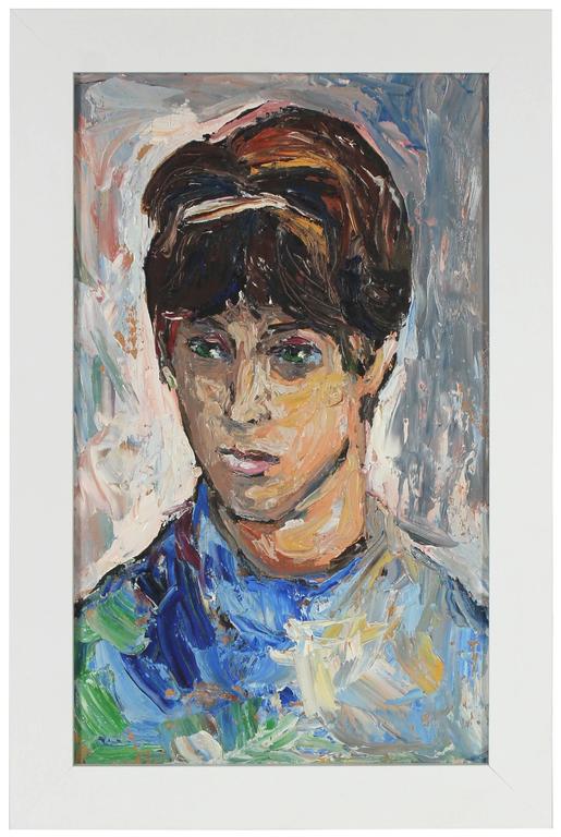 Rip Matteson - "Jan" Modernist Portrait Oil Painting, 1965 For Sale at ...