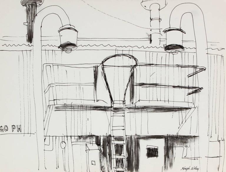 Hugh Wiley - Bay Area Industrial Scene in Ink, 1974 For Sale at 1stDibs
