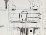 Hugh Wiley - The Boxer, Ink on Paper, 1958 For Sale at 1stDibs