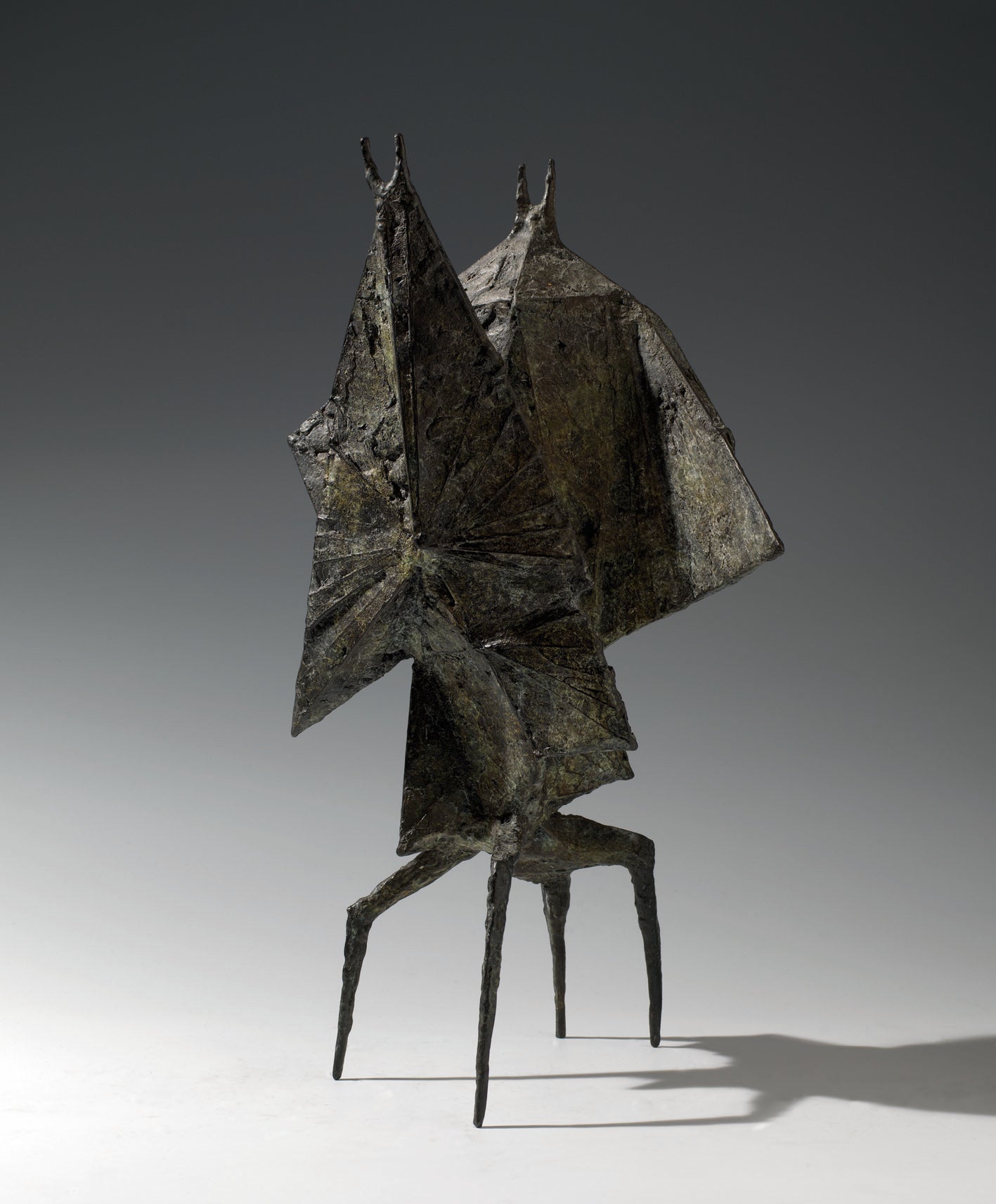 Lynn Chadwick - Sitting Couple II - 20th Century, Bronze, Sculpture by ...
