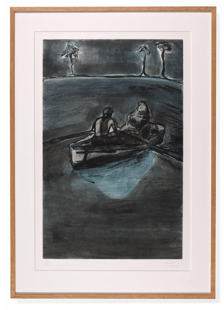 Peter Doig - Two People at Night (indigo) For Sale at 1stDibs