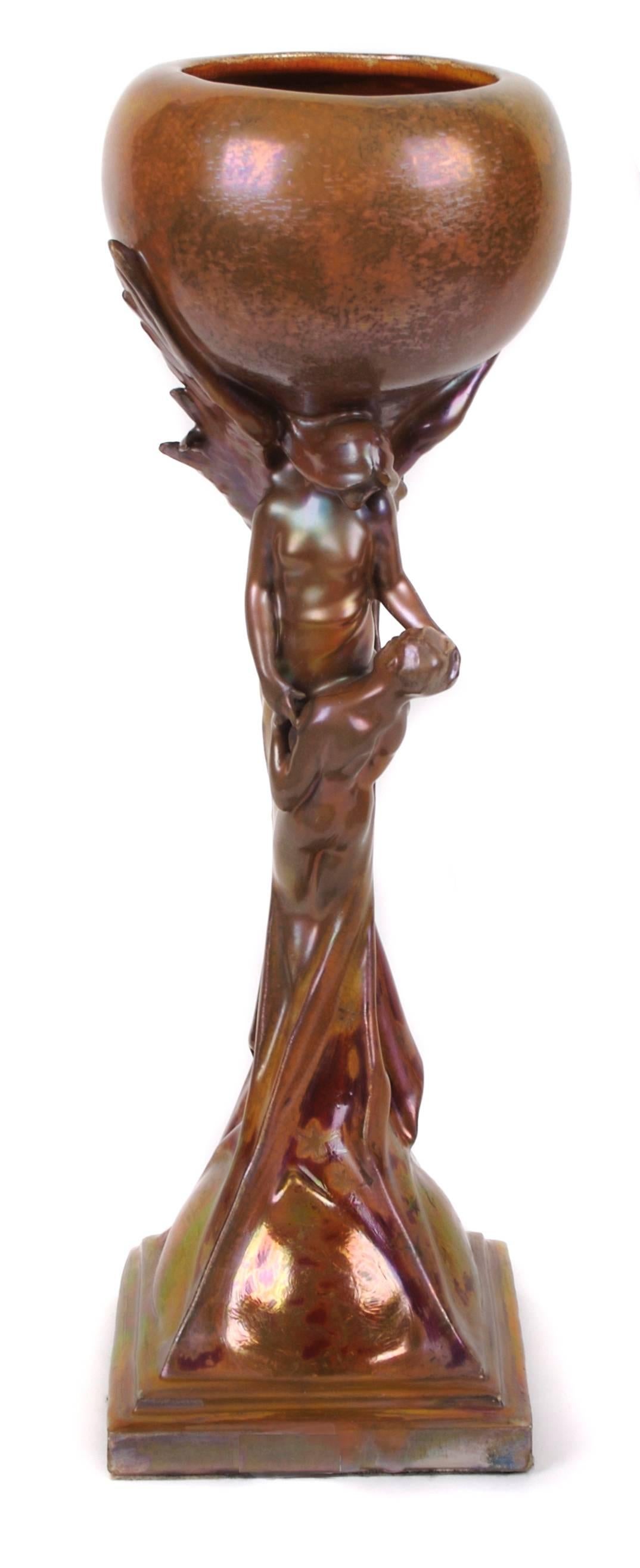 James Vibert - French Art Nouveau Period Ceramic Vessel by Massier ...