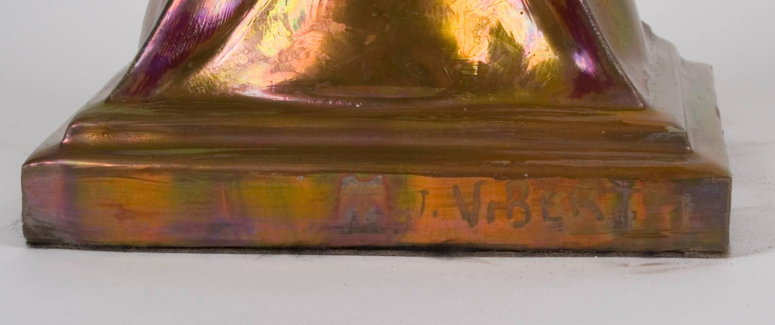 James Vibert - French Art Nouveau Period Ceramic Vessel by Massier ...