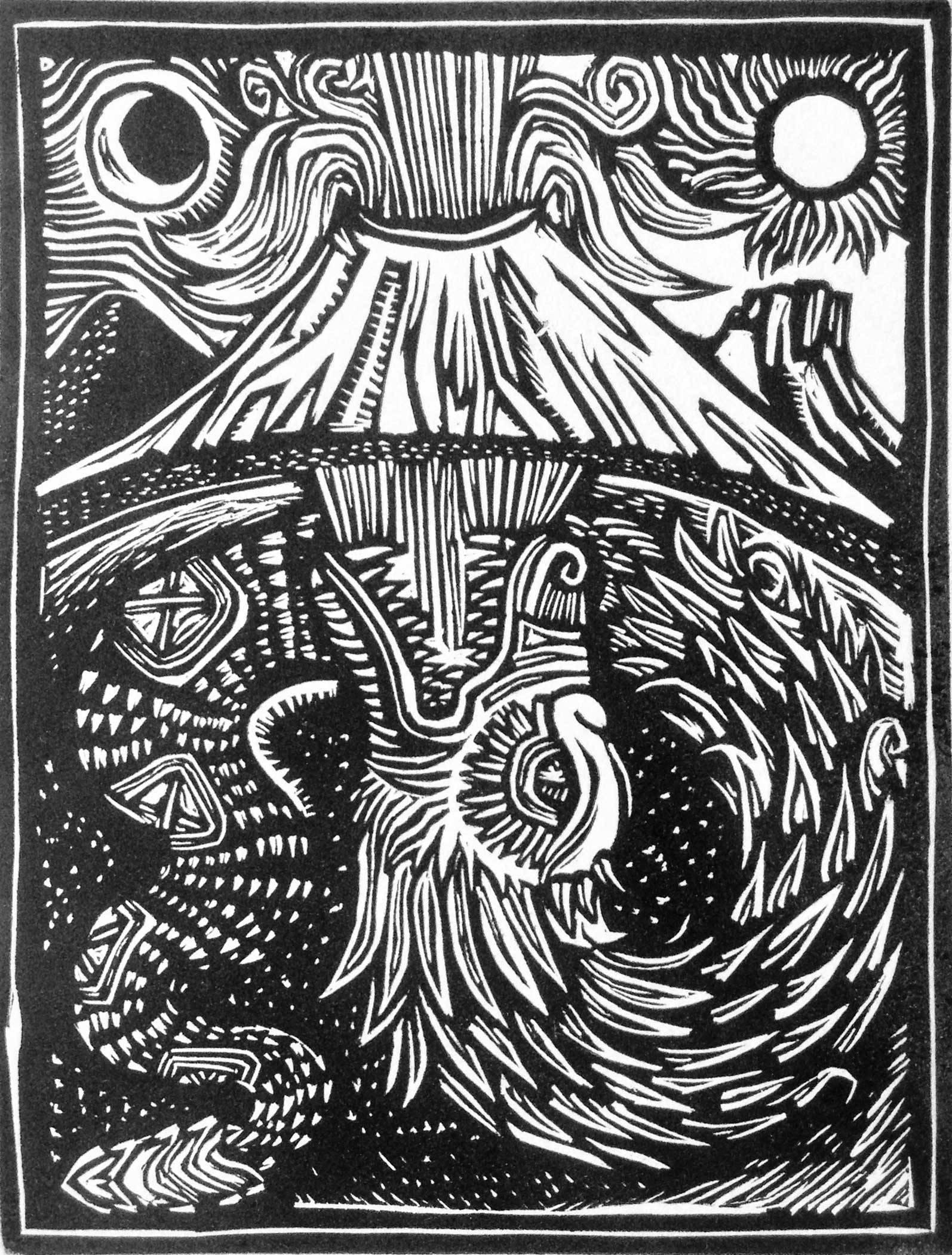 Daniel Gonzalez - Snake/Volcano For Sale at 1stDibs