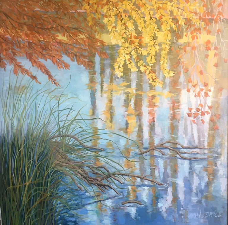 Maxine Price - Reflections On The Guadalupe, Painting For Sale at 1stdibs