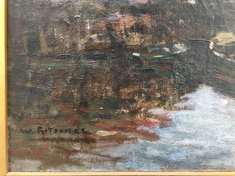 William Ritschel - Boats in the Harbor For Sale at 1stDibs