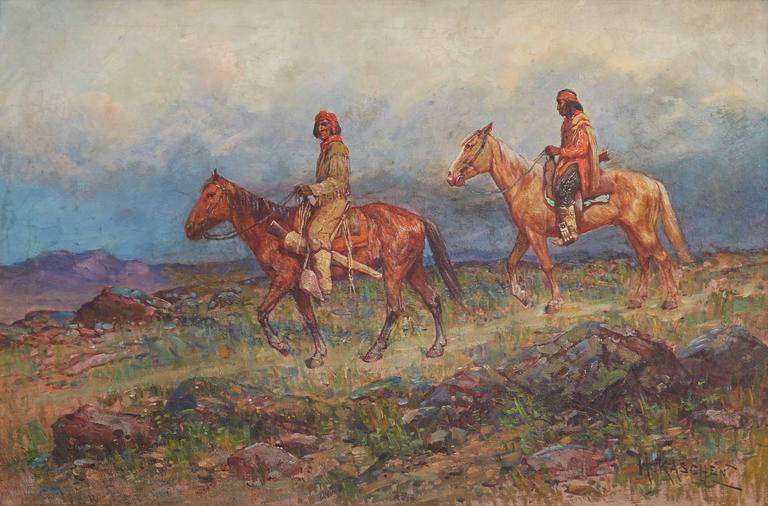 Henry Raschen - Geronimo with Fellow Apache Indian at 1stDibs