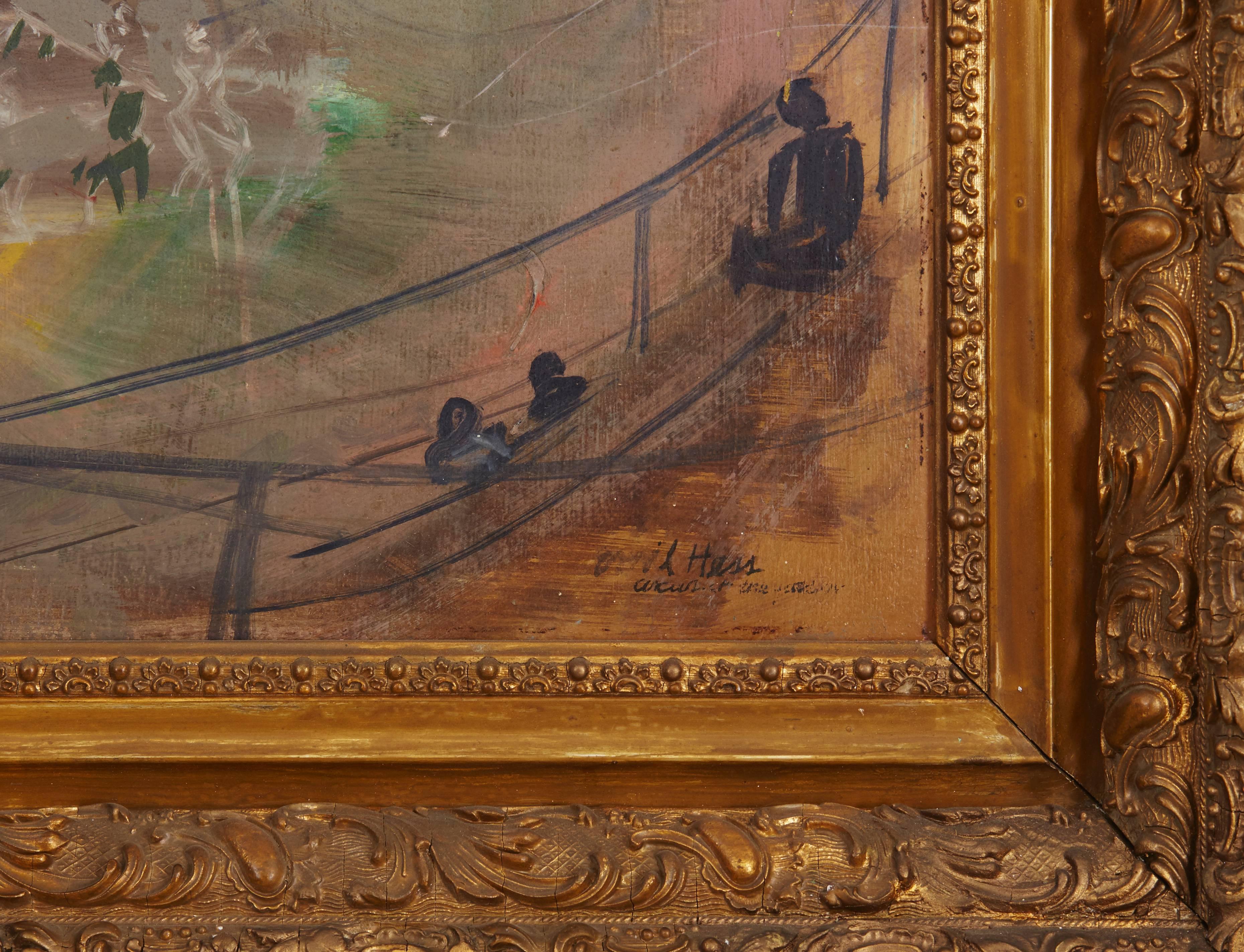 Emil Hess - Circus at the Garden For Sale at 1stDibs | emil hess artist