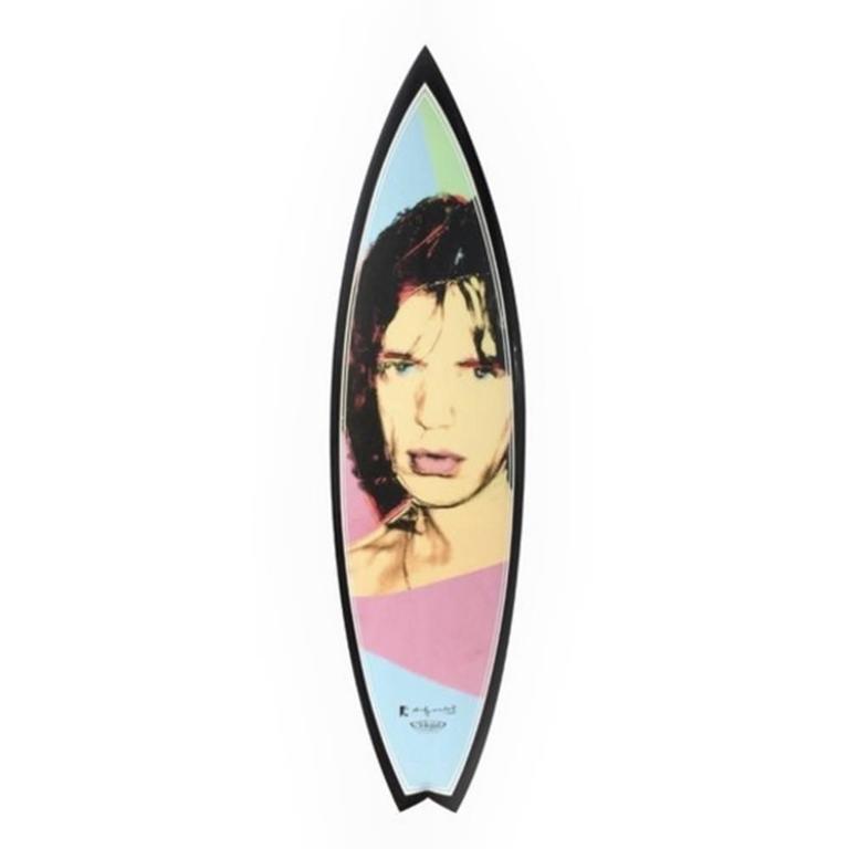 Tim Bessell - Andy Warhol X Tim Bessell - Mick Jagger Blue Surfboard ...