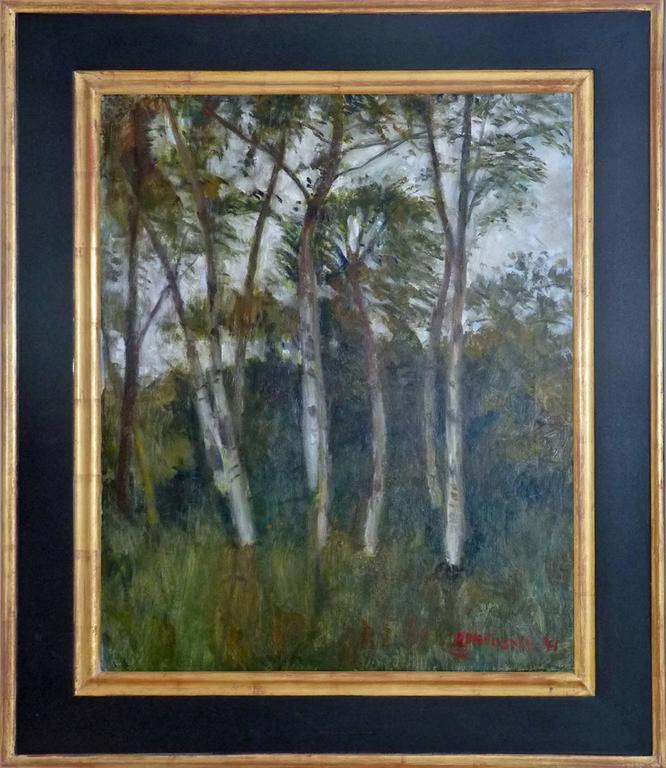 Otto Modersohn - Birch trees, oil painting by famous german ...