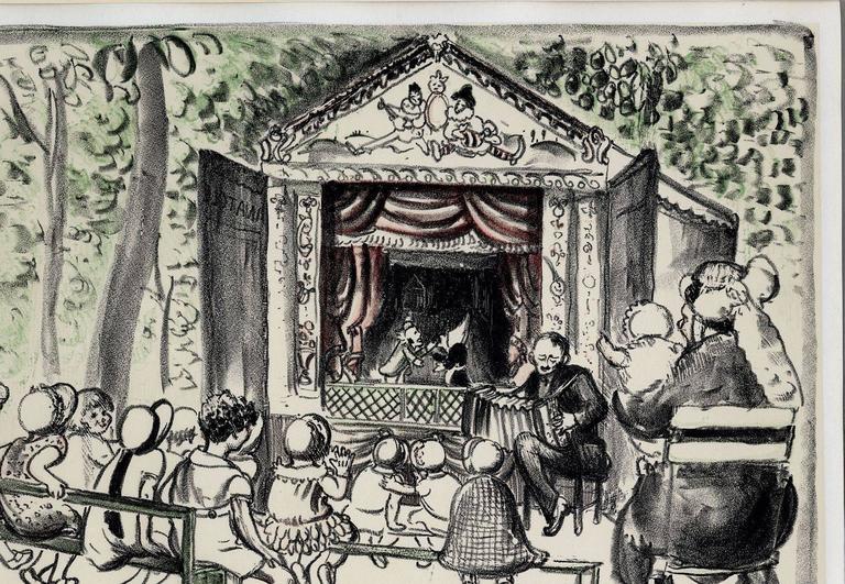 Mabel Dwight - Guignolette (Puppet Show) For Sale at 1stDibs