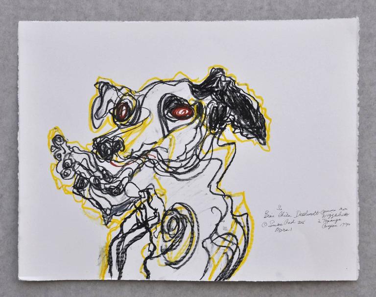 Simone Gad - Mon Chien Wiggle-Butts A Topanga Canyon 1970 at 1stDibs