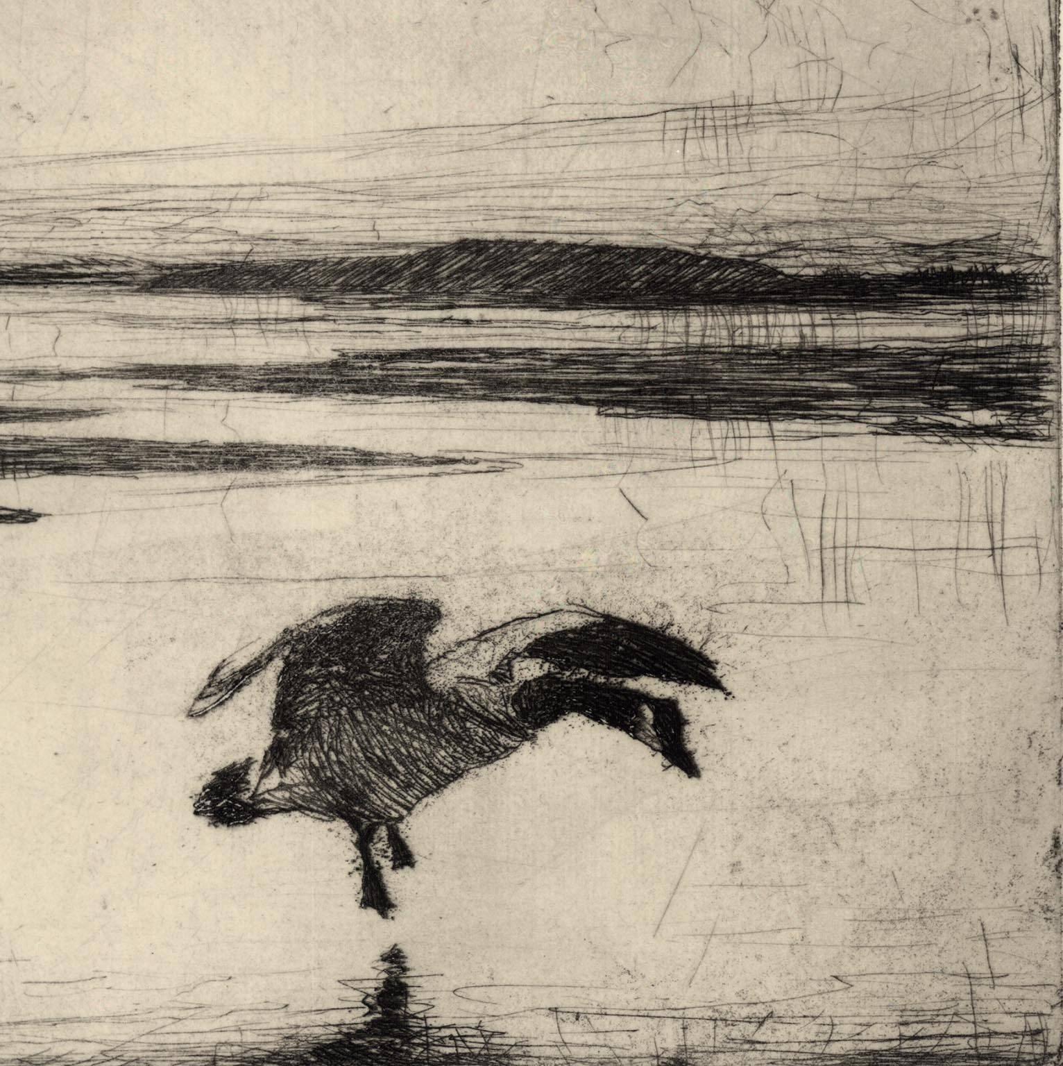 Frank Benson - Geese Drifting Down. at 1stDibs | drift goose thank ...