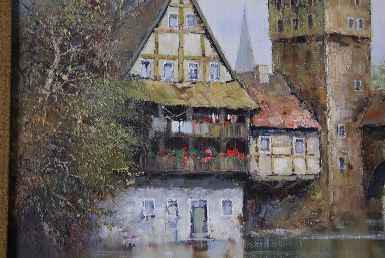 Willi Bauer - Riverside scene at 1stDibs