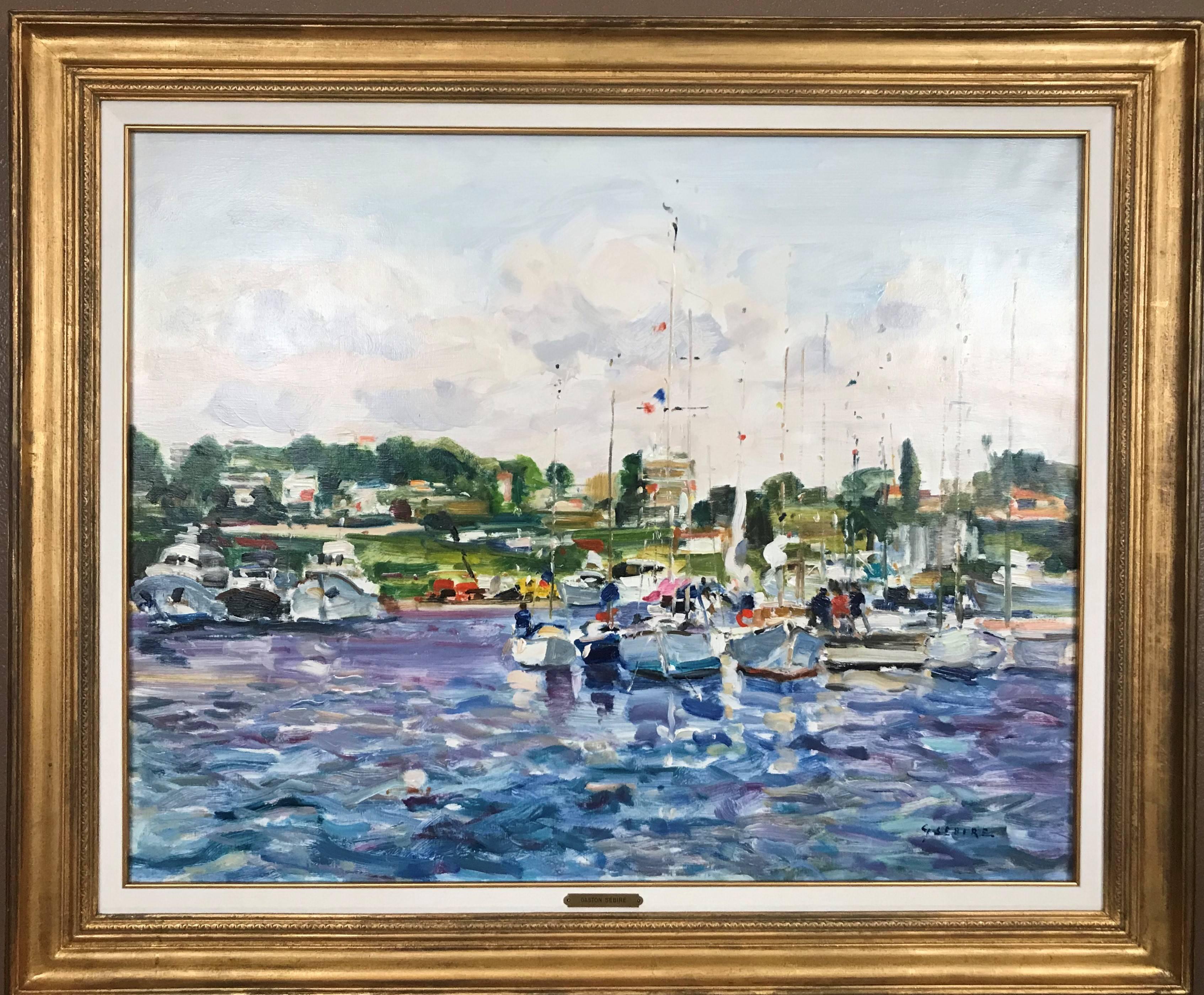 Gaston Sebire - Bateaux à Antibes (Boats in Antibes) at 1stDibs ...