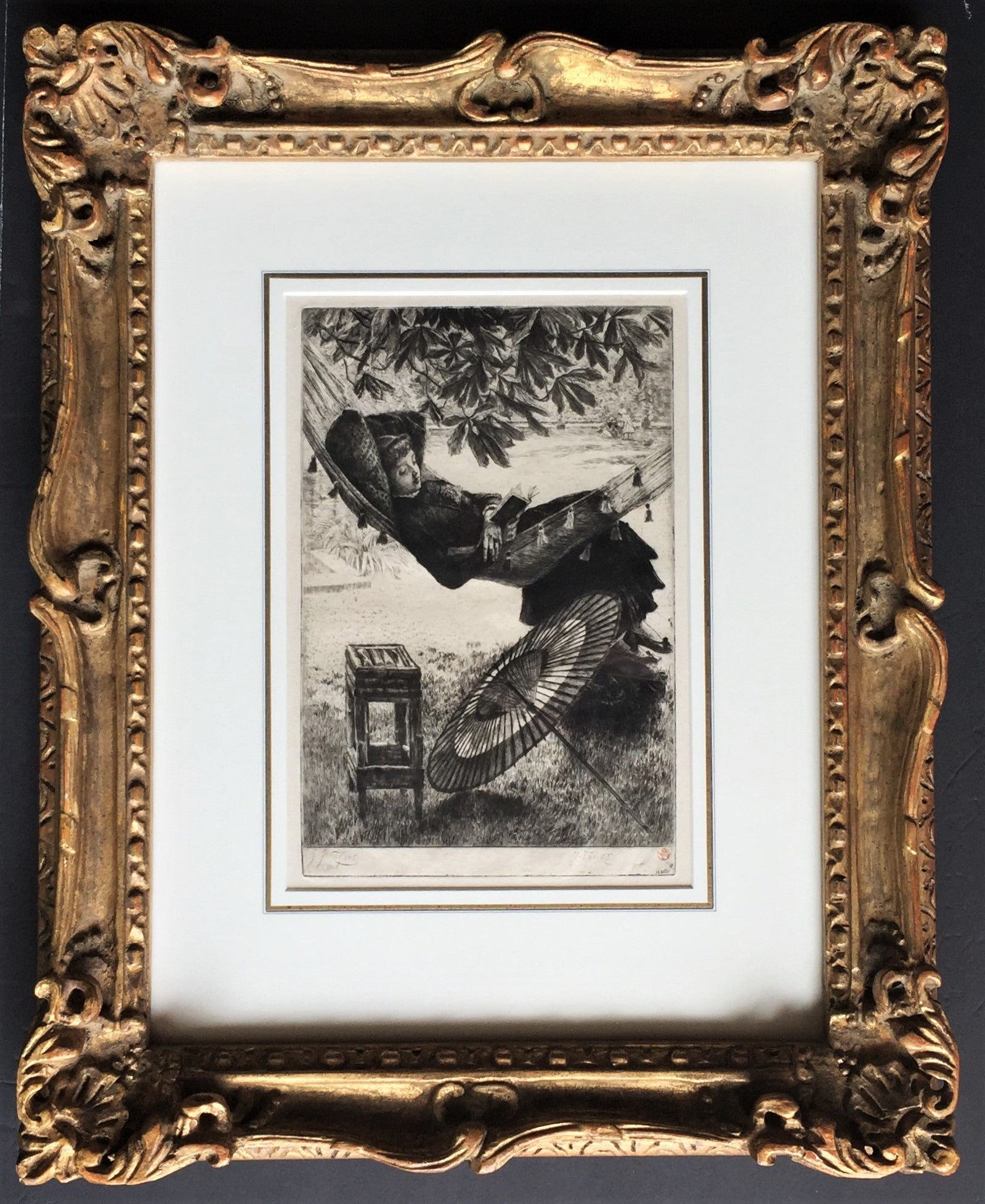 James Tissot - Le Matin - Original Etching by James Tissot - 1886 For ...
