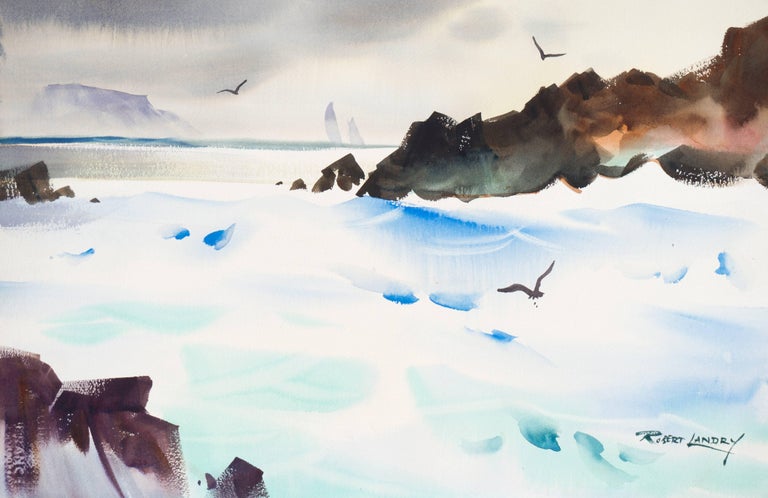 Robert Landry - 'Modernist Seascape', San Diego Watercolor Society ...