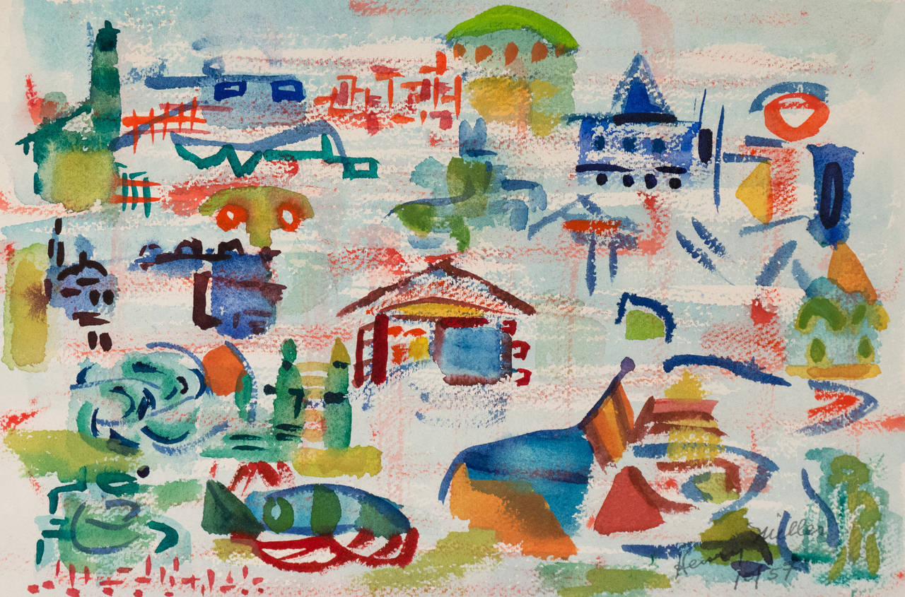 Henry Miller - Abstracted Townscape at 1stDibs