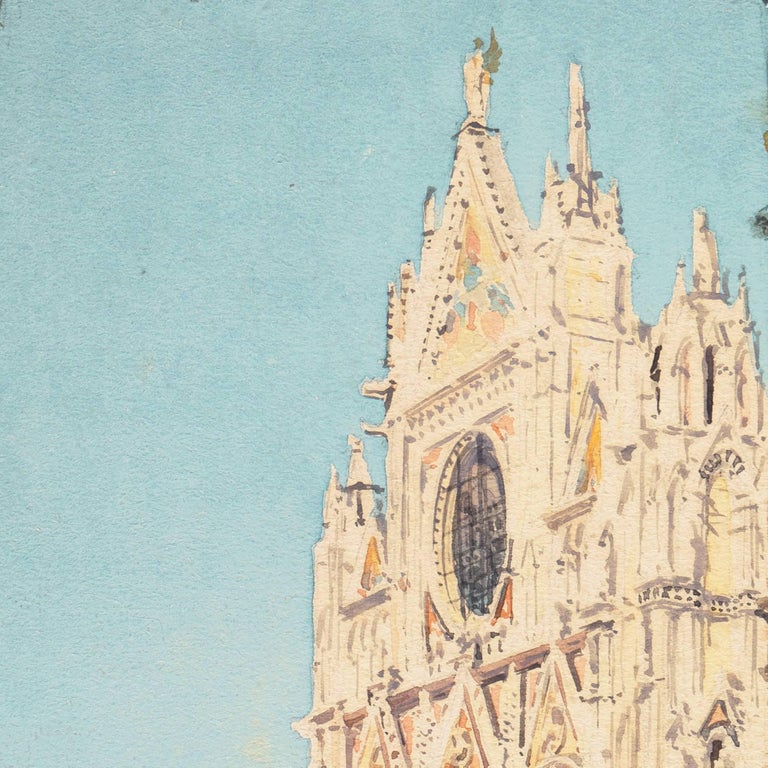 Jules Pages - California Impressionist, 'Piazza del Duomo, Siena' at ...