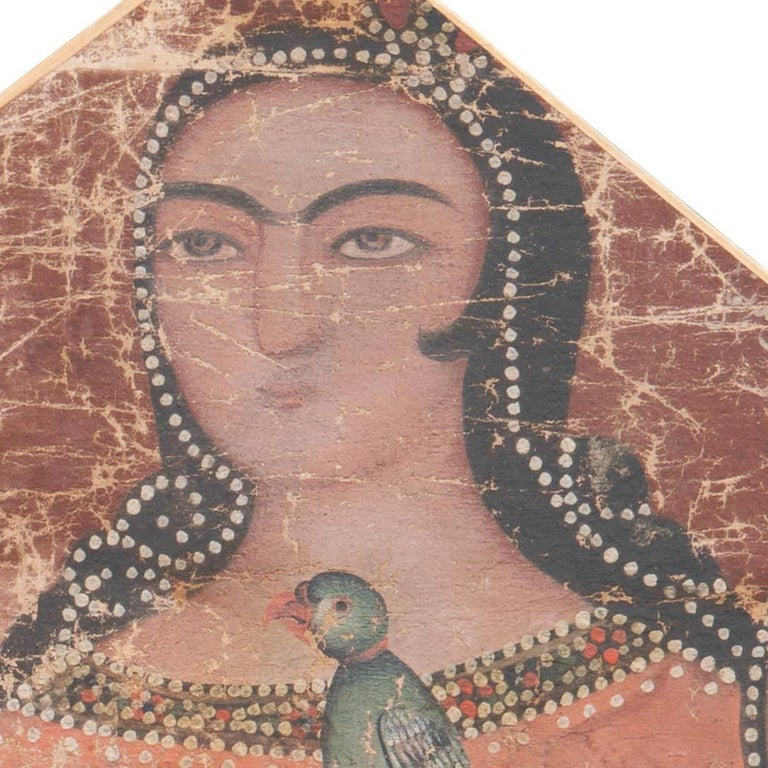 Unknown - 'Sisters with a Songbird', 18th century Qajar Dynasty Persian ...