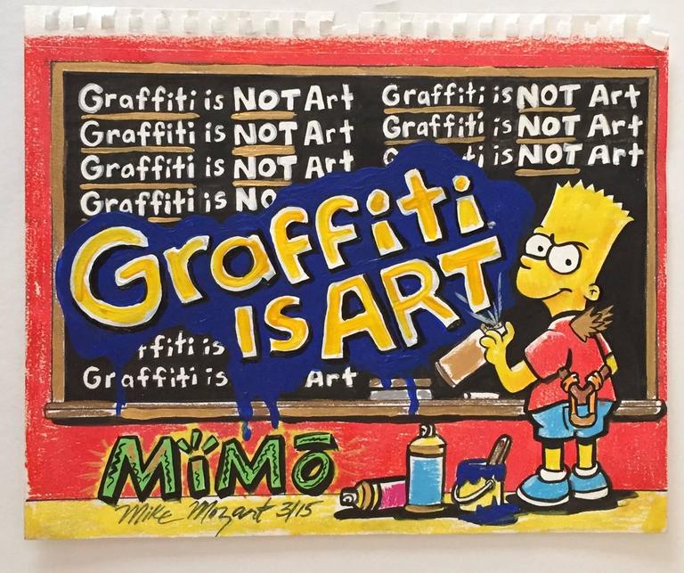 Mike Mozart (MiMo) - Bart Simpson Graffiti is Art at 1stDibs