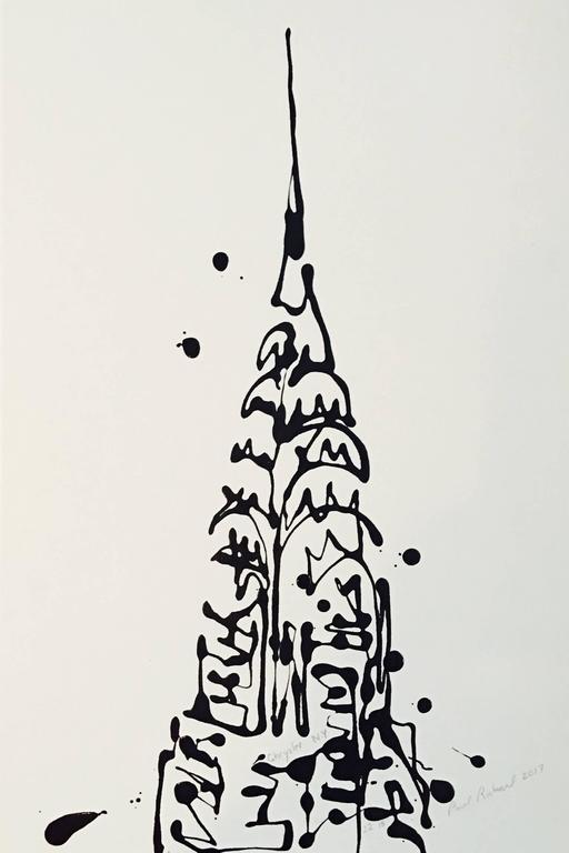 Paul Richard - Chrysler Building New York, Painting at 1stdibs
