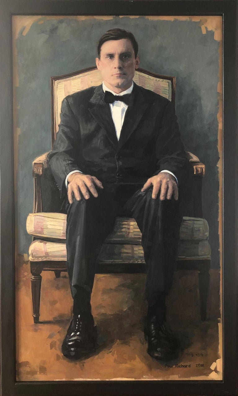 Paul Richard - Sitting Man at 1stDibs | sitting man painting