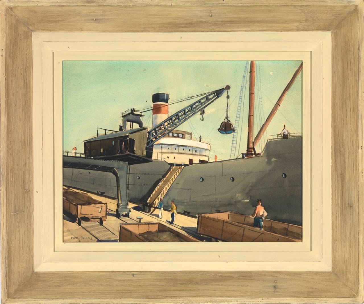 Paul Sample - Iron Ore Derrick, Philadelphia at 1stDibs | paul sample ...