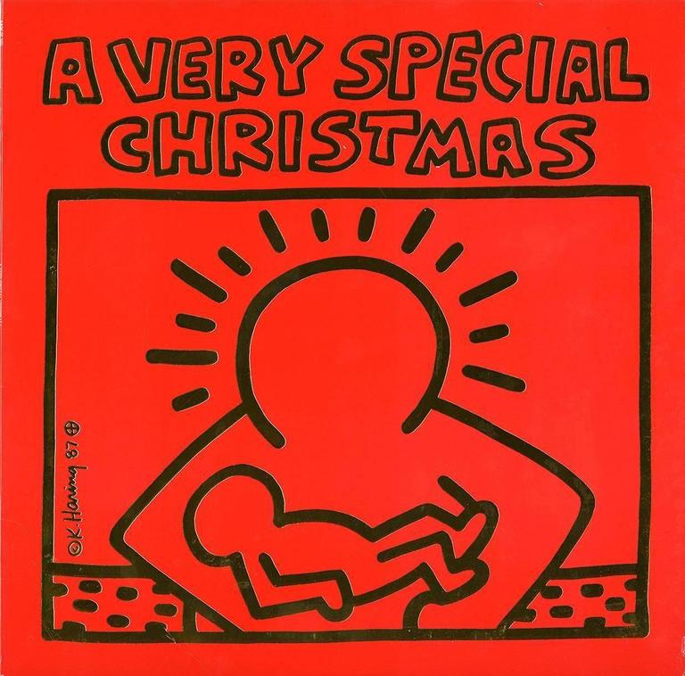 Keith Haring - Vinyl Record Art, A Very Special Christmas at 1stDibs ...