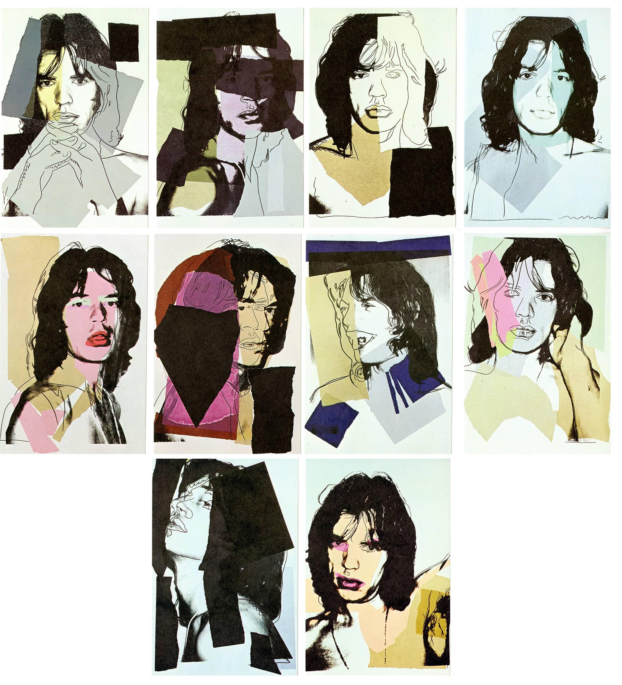 (after) Andy Warhol - Mick Jagger, A Portfolio of Ten Cards at 1stDibs