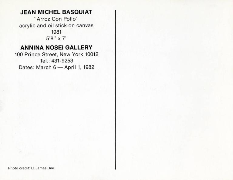 Jean-Michel Basquiat - Annina Nosei, NY at 1stDibs