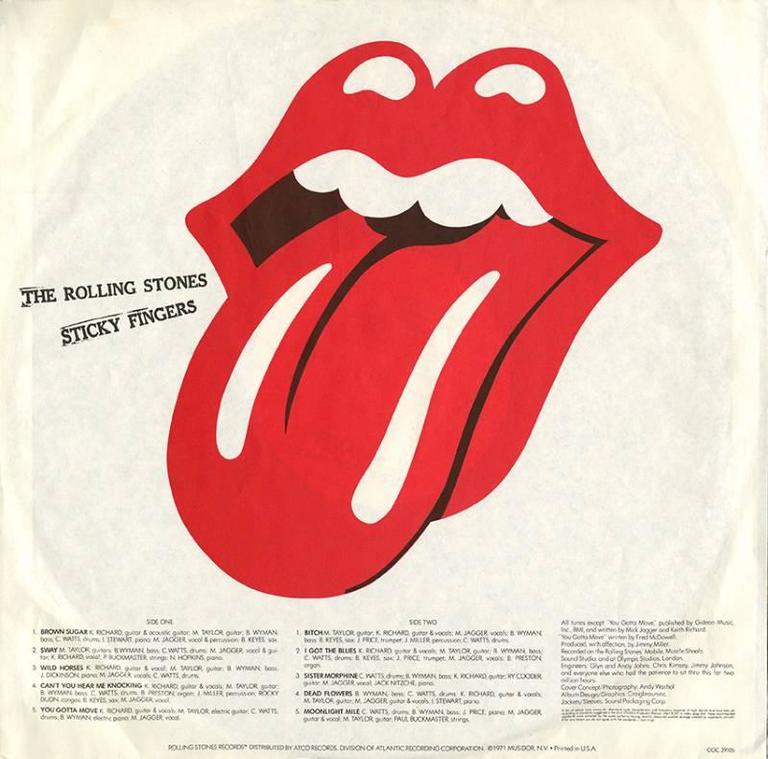 Andy Warhol - Rolling Stones Vinyl Record Cover Art at 1stDibs