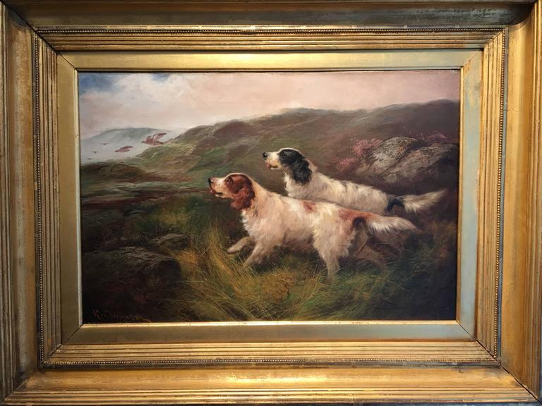 Robert Cleminson - English Setters in a Moorland Landscape at 1stDibs