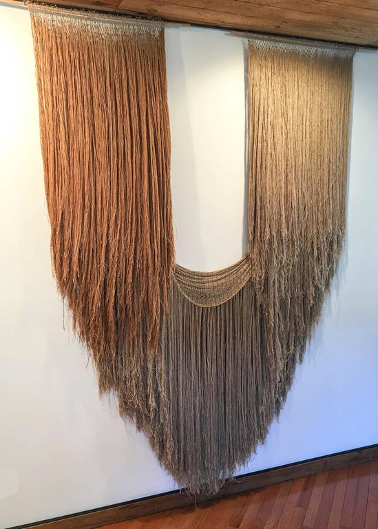 Unknown - Linen Art - Wall Hung Tapestry Sculpture at 1stDibs