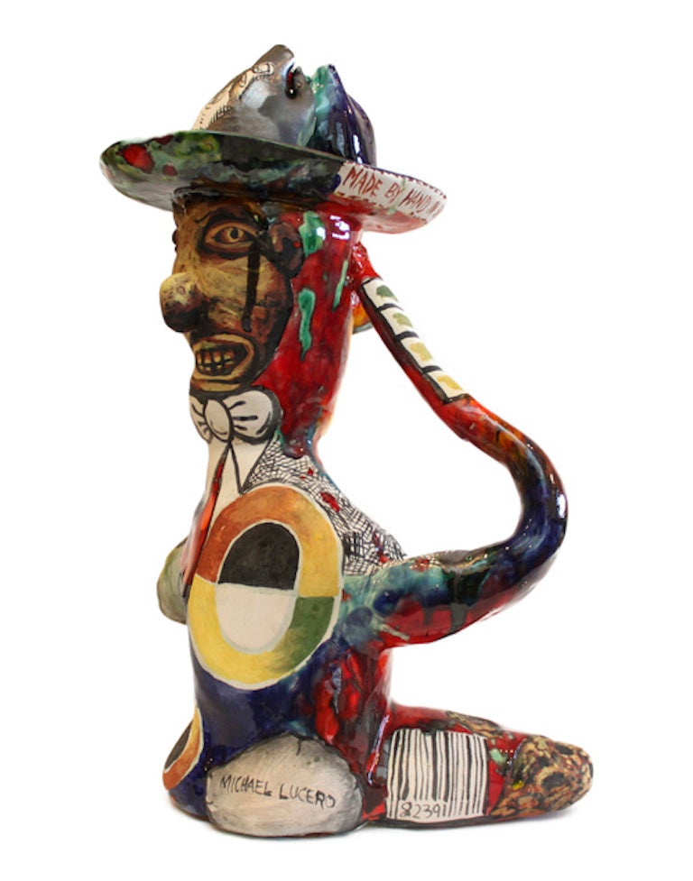 Michael Lucero - Seated Man with Ohr Hat For Sale at 1stDibs