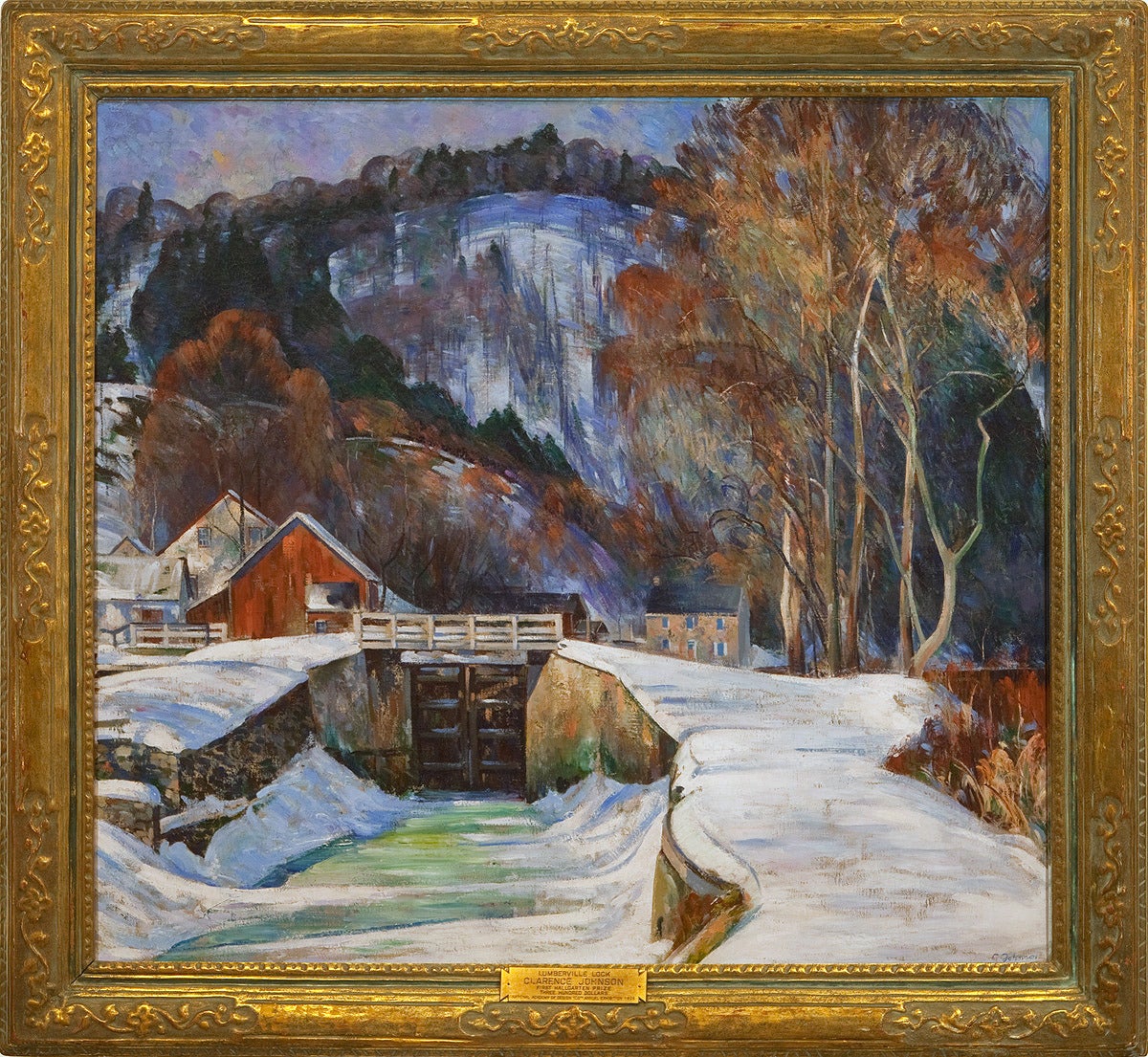 Clarence Raymond Johnson - Lumberville Lock at 1stDibs