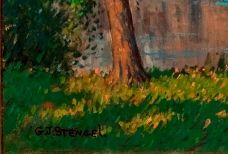 G.J. Stengel - "Factory and Sycamores" at 1stDibs