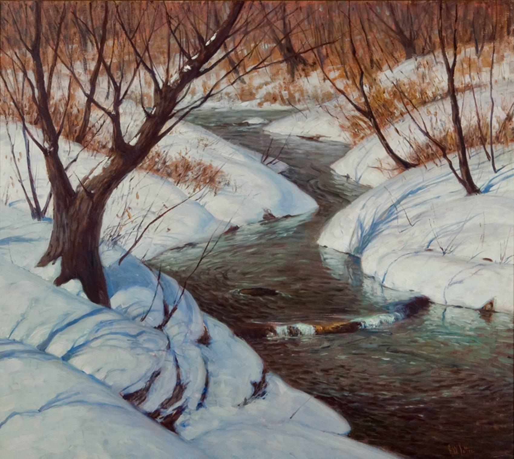 George William Sotter - "Brook in Winter" For Sale at 1stDibs | g w ...
