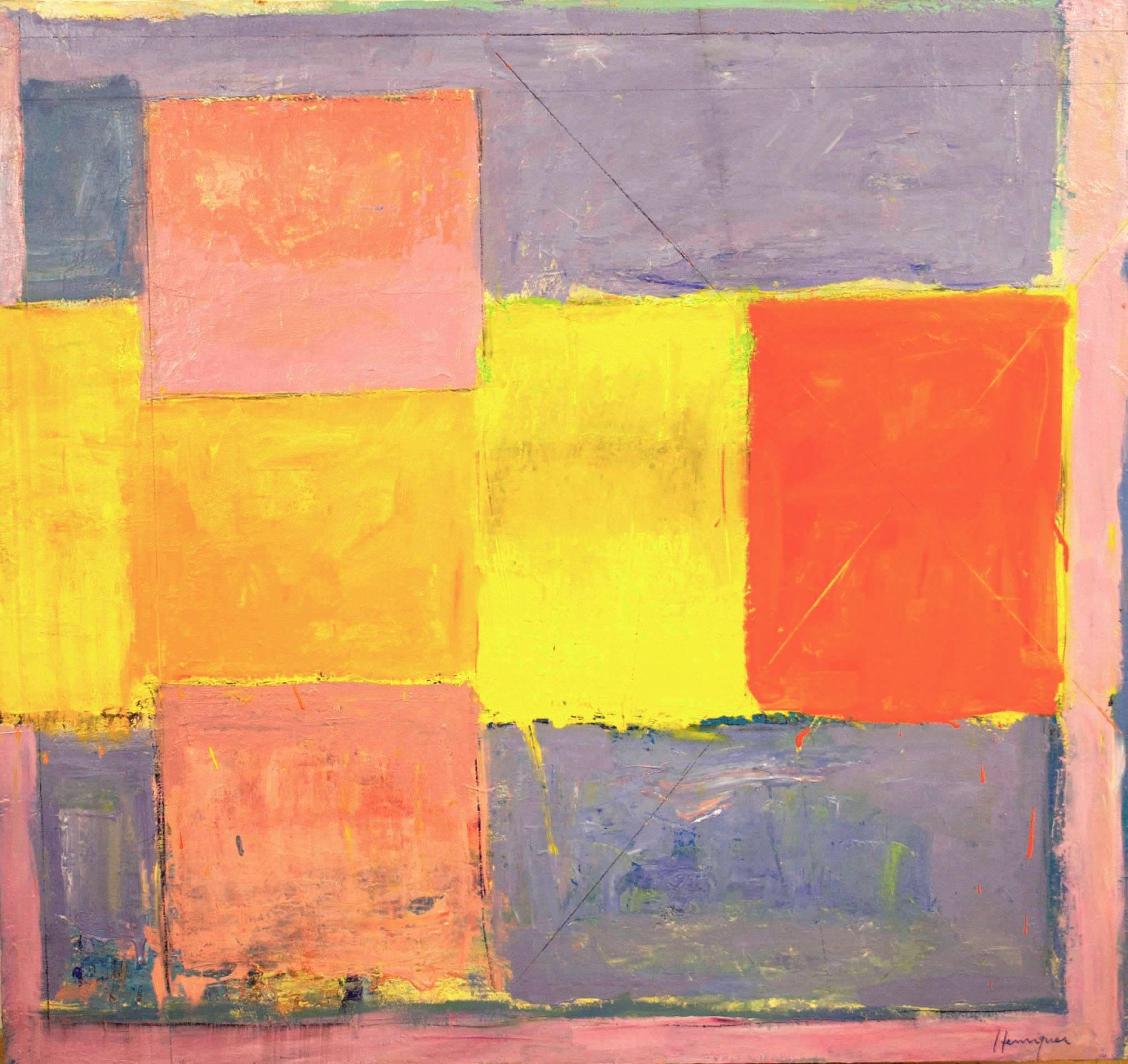 Stephen Henriques - Rhapsody in Yellow - oil on canvas - abstract For ...