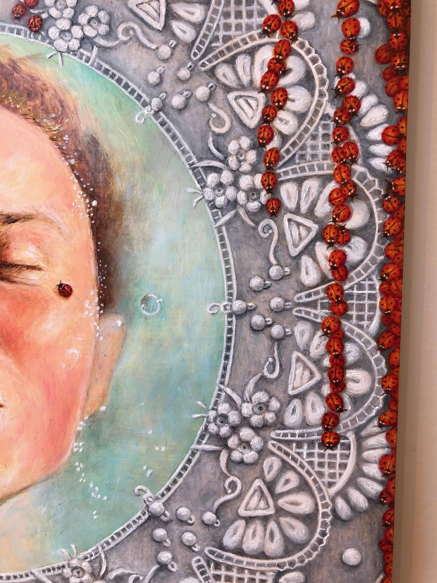 Chikako Okada - Void / oil on wood panel - contemporary magic realism ...