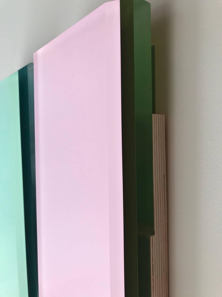 Michelle Benoit - "Over the Peridot Brine" - Abstract Lucite Wall ...