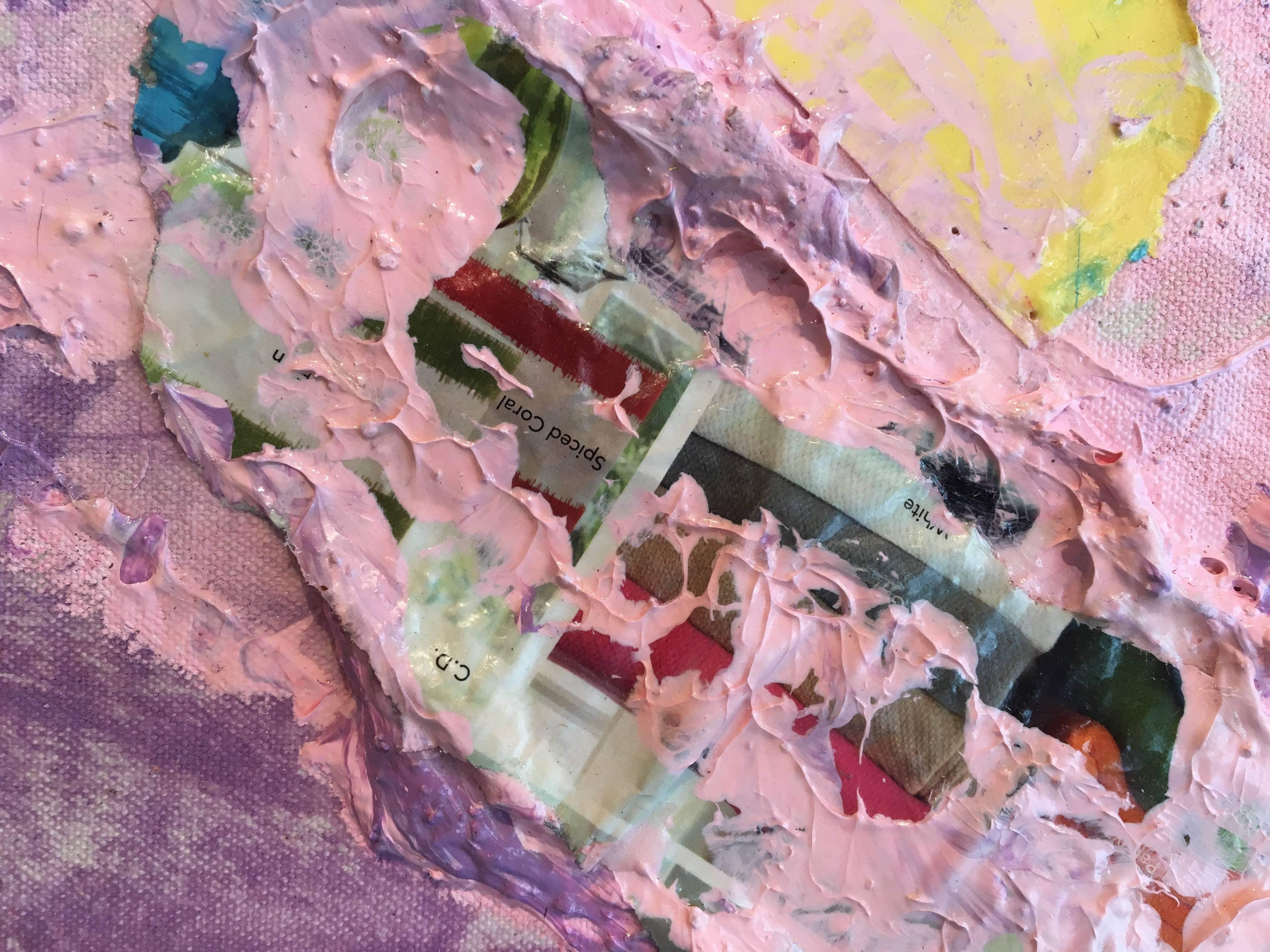 Arthur Yanoff - "Wing Nut" - Abstract Acrylic and Collage Painting For ...