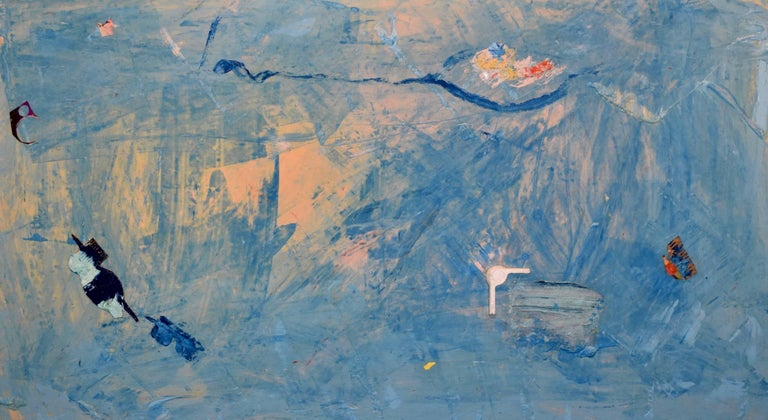 Arthur Yanoff - "Flying Point" - Abstract Acrylic and Collage Painting ...