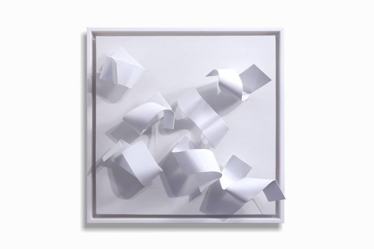 Zammy Migdal - Dreaming in White II Framed Metal Abstract Wall ...