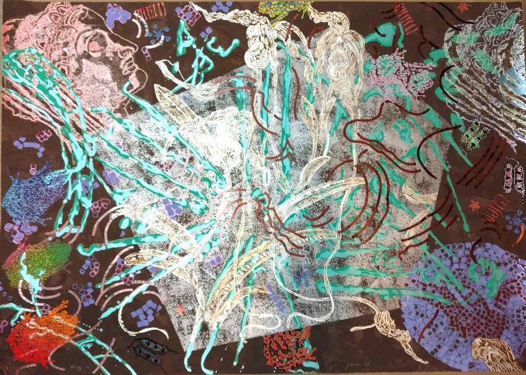 Nancy Graves - Large Nancy Graves Metallic Screen Print on Paper at 1stDibs